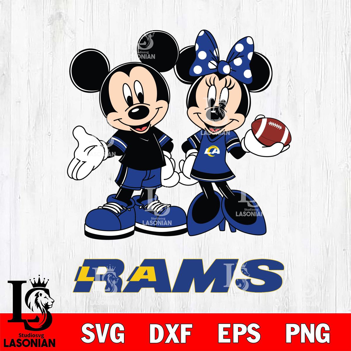 Los Angeles Rams Mickey Minnie Football – lasoniansvg