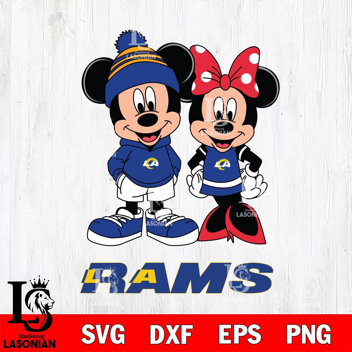 Los Angeles Rams Mickey Minnie Mouse Cute Football – lasoniansvg