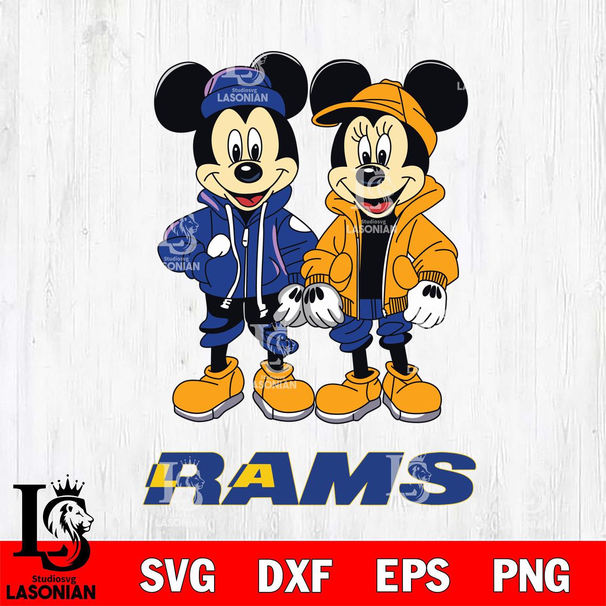 Los Angeles Rams Mickey Minnie Mouse Football – lasoniansvg