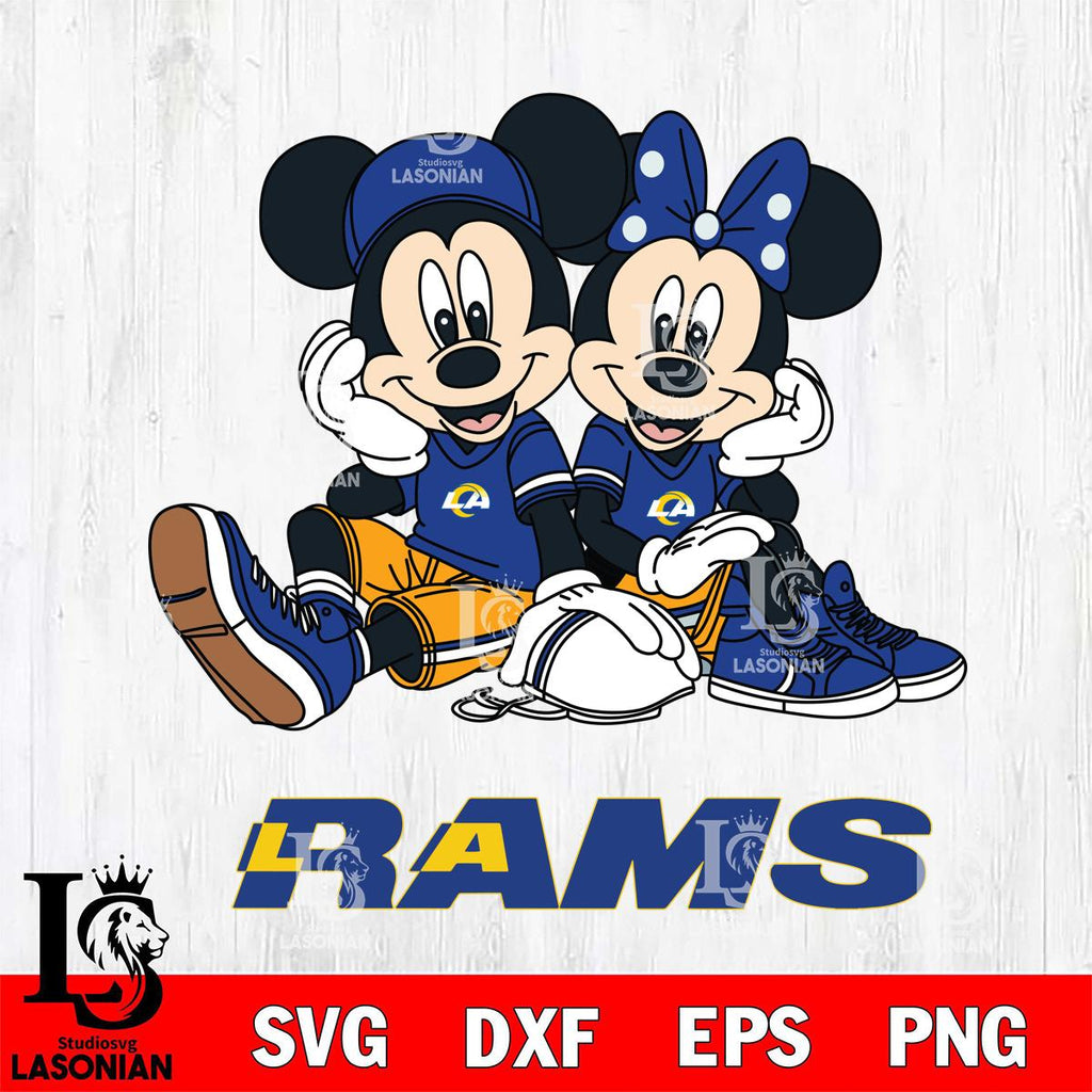 Los Angeles Rams Mickey Minnie Mouse Football Sit – lasoniansvg