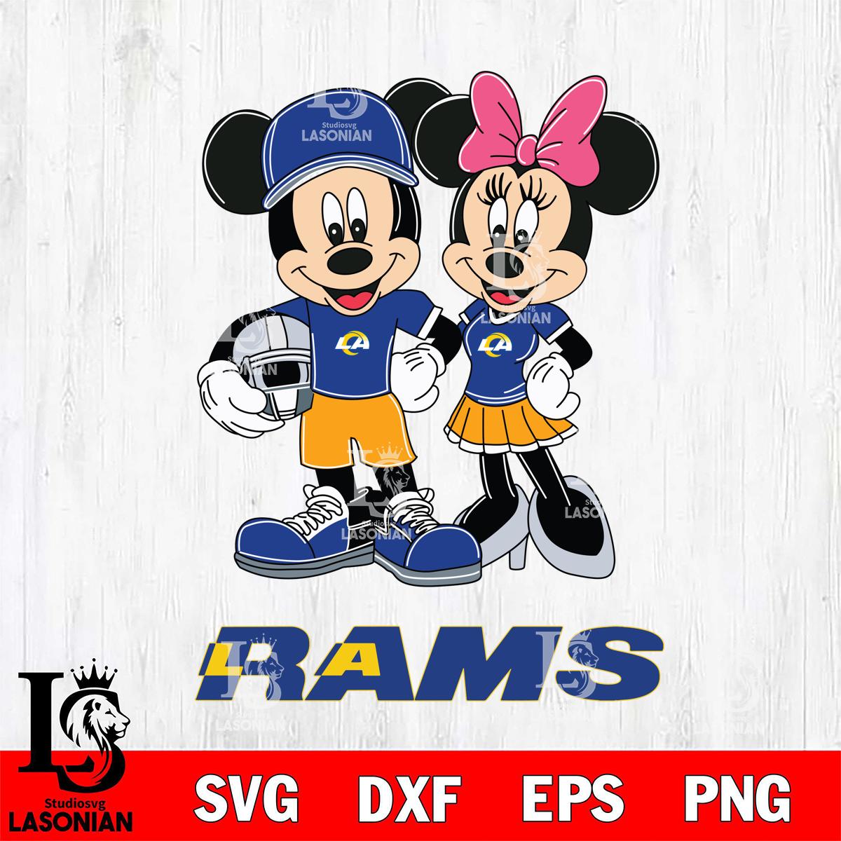 Los Angeles Rams Mickey Minnie Mouse Helmet – lasoniansvg