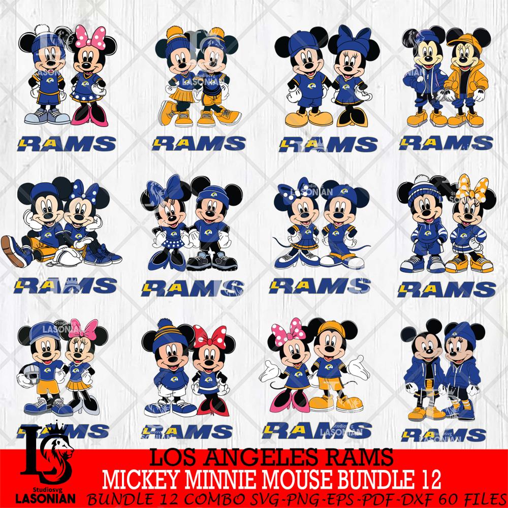 Los Angeles Rams Mickey Minnie Mouse NFL Bundle 12 – lasoniansvg