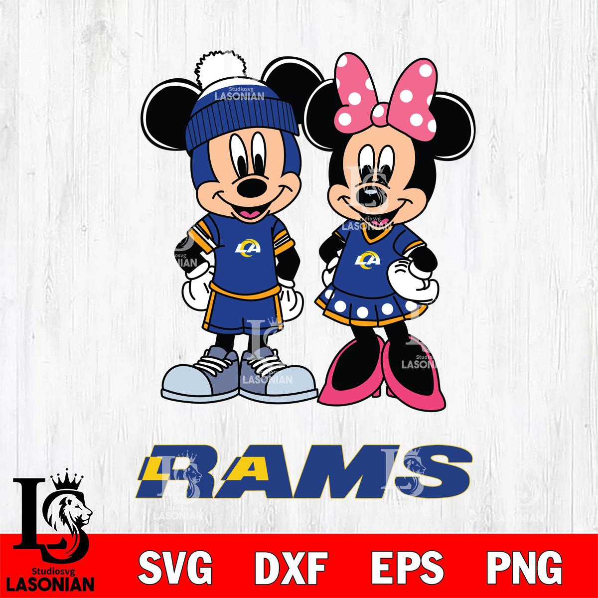 Los Angeles Rams Mickey Minnie Mouse Pink – lasoniansvg