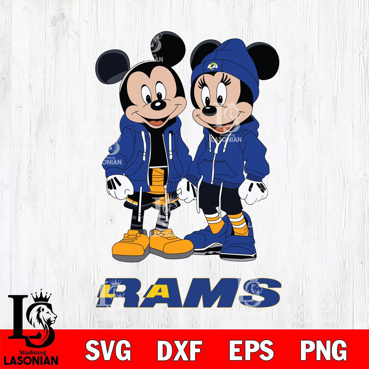 Los Angeles Rams Mickey Minnie Mouse Rugby – lasoniansvg