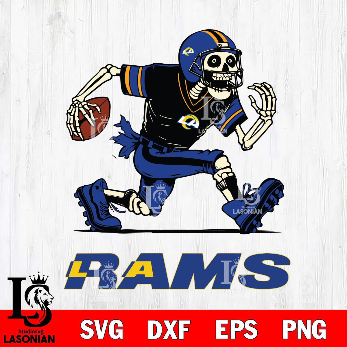 Los Angeles Rams Skeleton Football – lasoniansvg