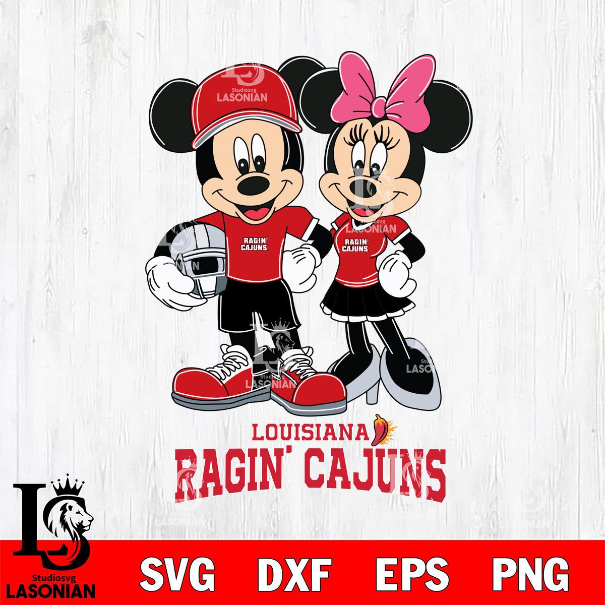 Louisiana Ragin' Cajuns Mickey Minnie Mouse Helmet – lasoniansvg