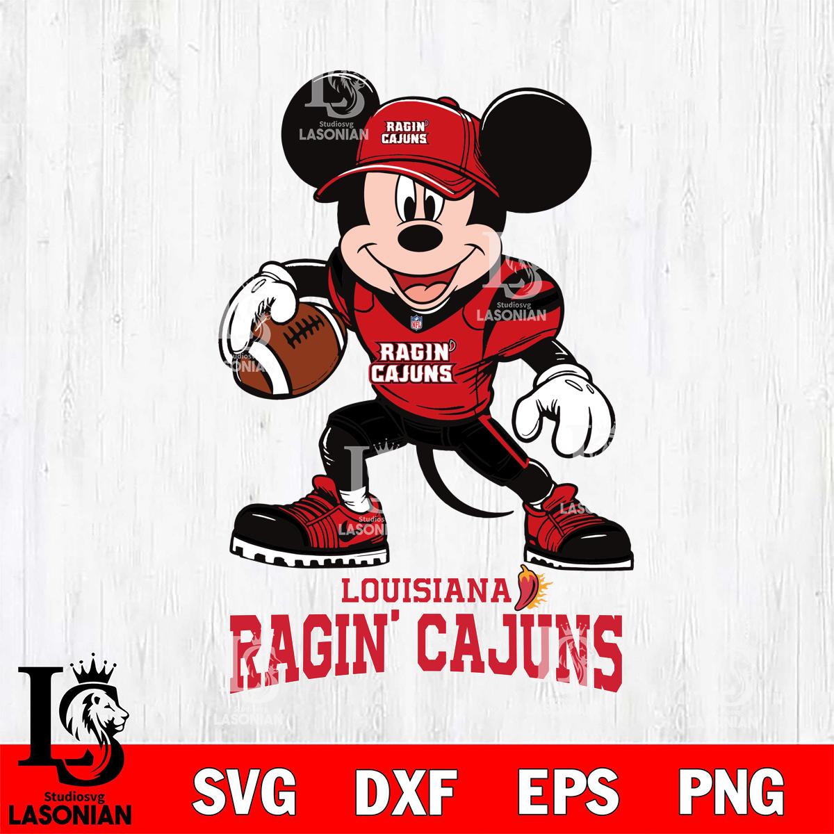 Louisiana Ragin' Cajuns Mikey Mouse Disney – lasoniansvg