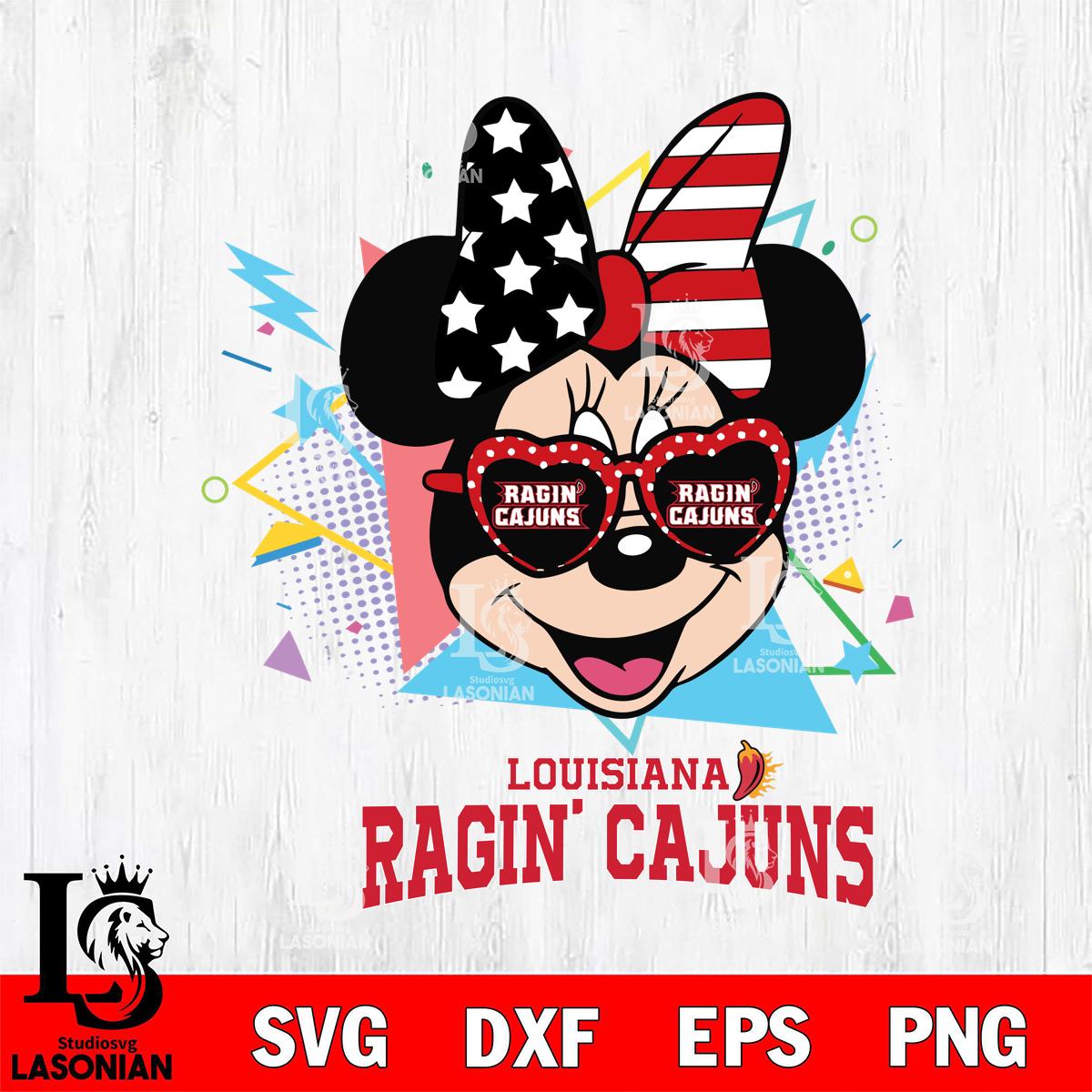 Louisiana Ragin' Cajuns Minnie Mouse Love Sport – lasoniansvg
