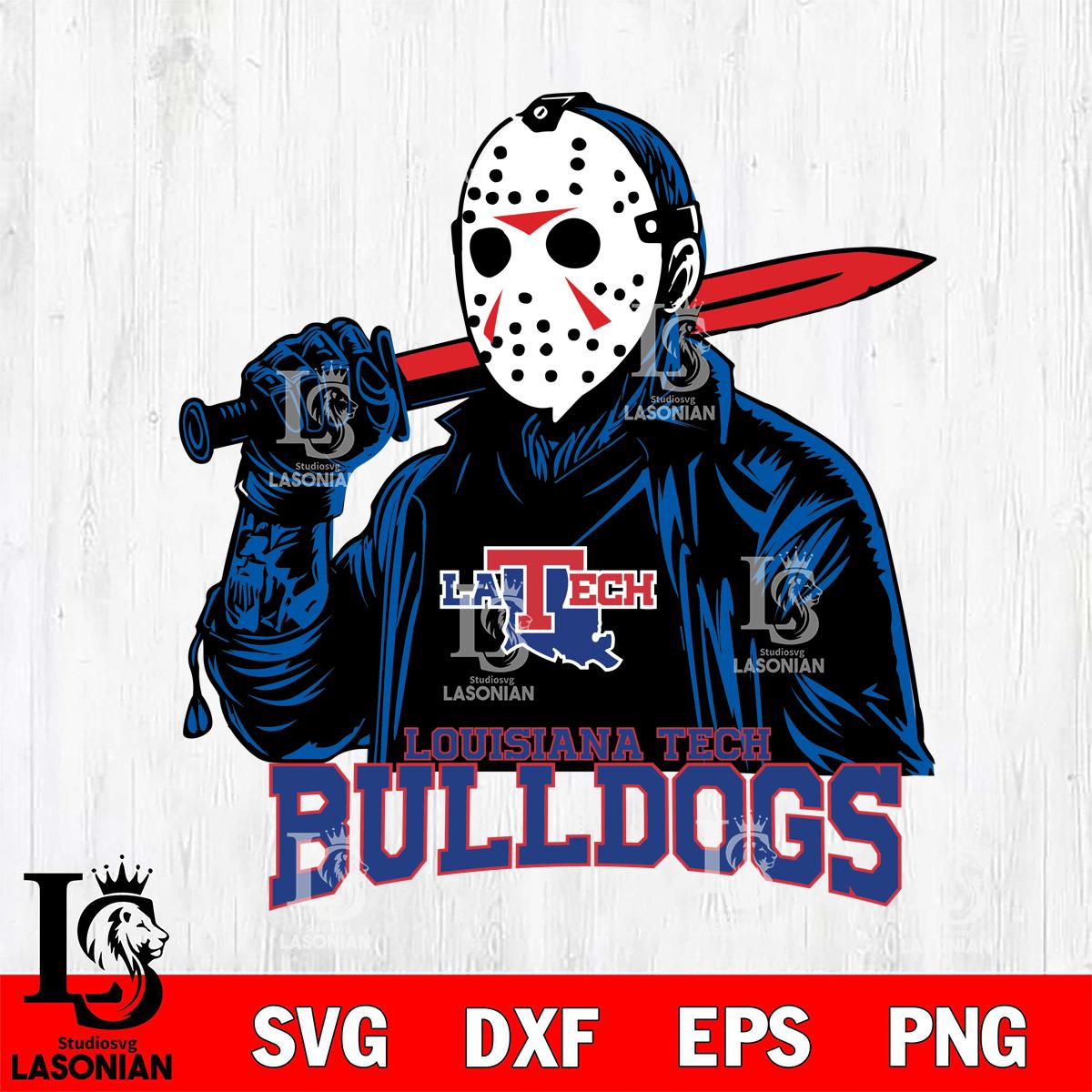 Louisiana Tech Bulldogs Jason Voorhees Horror 12 – lasoniansvg