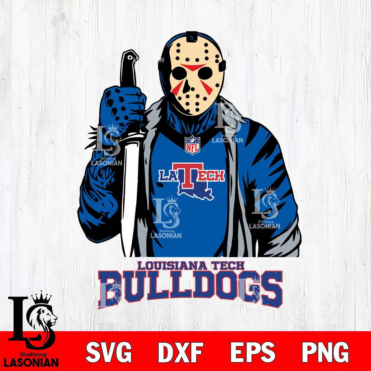 Louisiana Tech Bulldogs Jason Voorhees Horror 3 – lasoniansvg