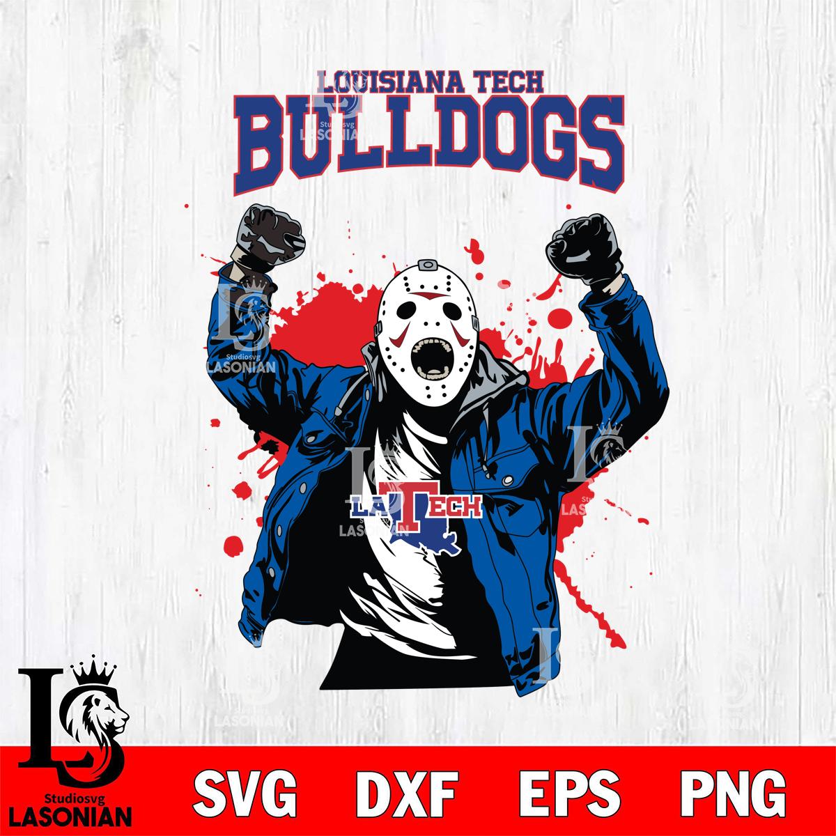 Louisiana Tech Bulldogs Jason Voorhees Horror Halloween 3 – lasoniansvg