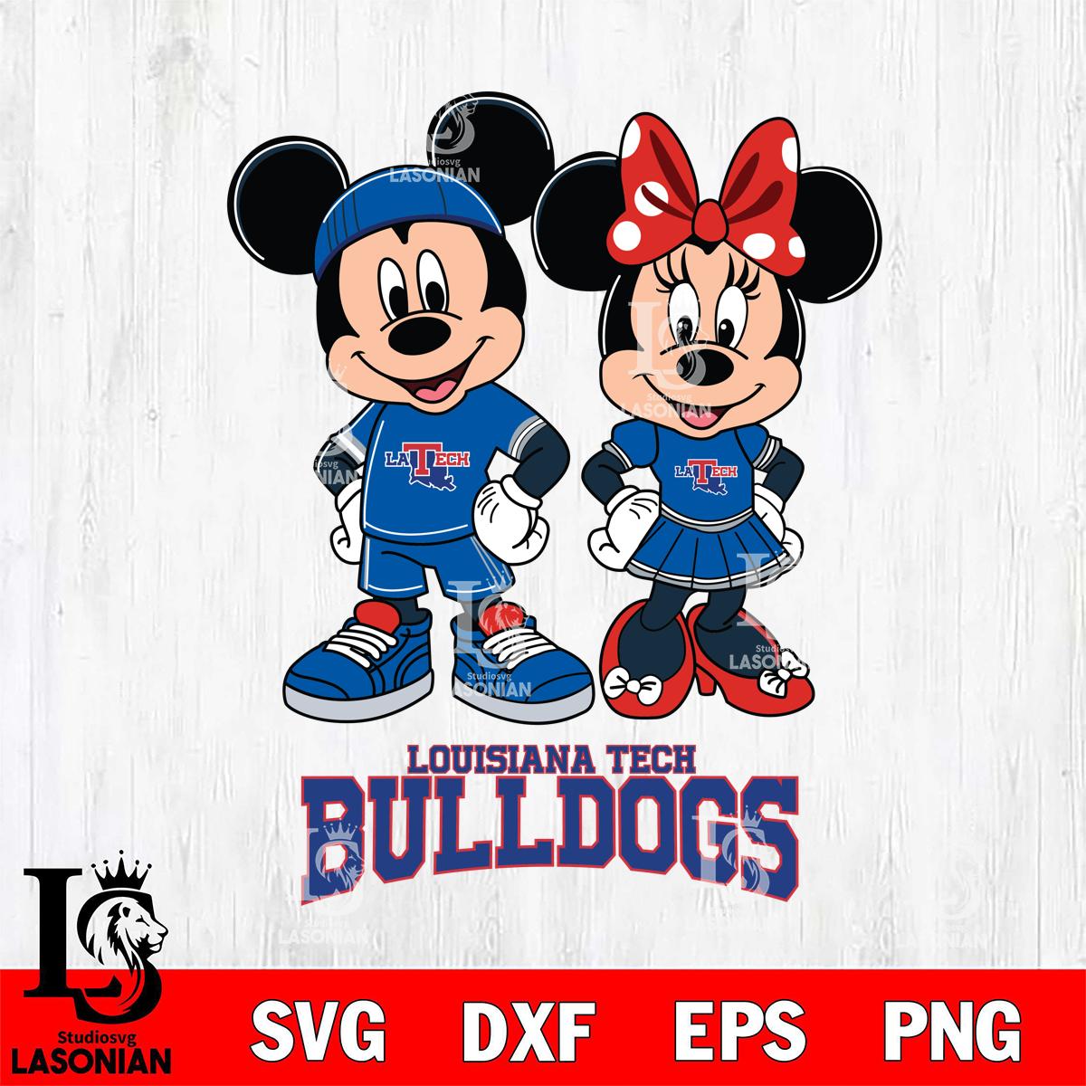 Louisiana Tech Bulldogs Mickey And Minnie Rugby – lasoniansvg