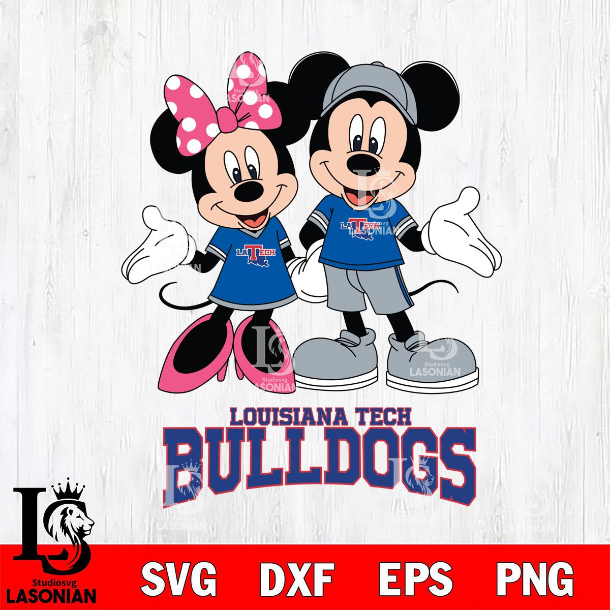 Louisiana Tech Bulldogs Mickey Minnie Mouse Sport – lasoniansvg