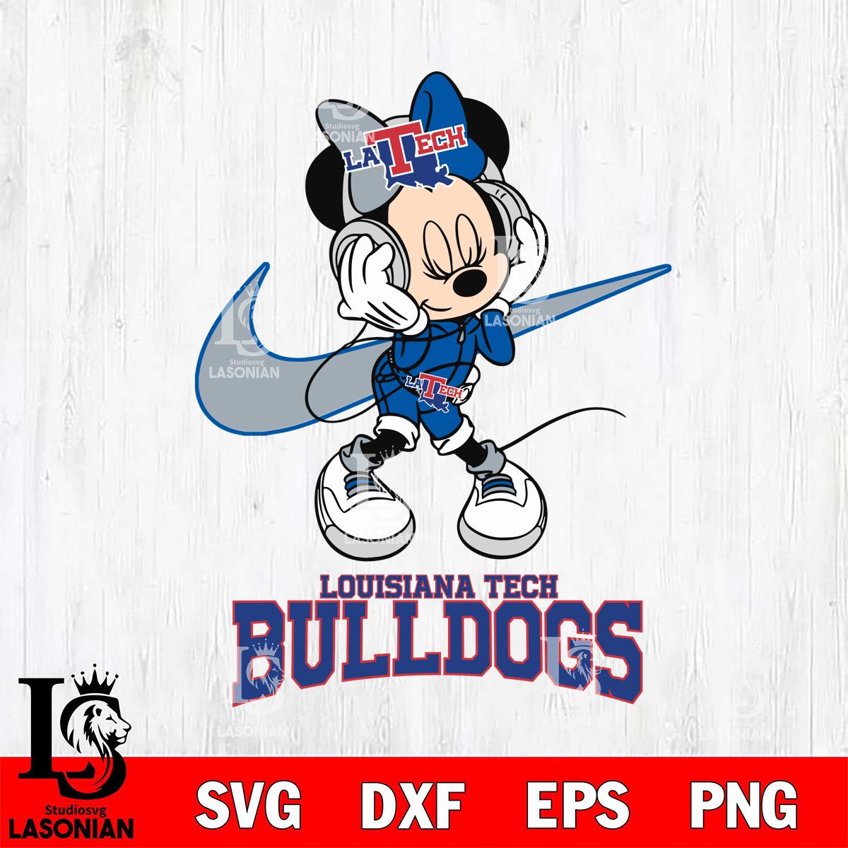Louisiana Tech Bulldogs Minnie Mouse Dancing NIKE – lasoniansvg