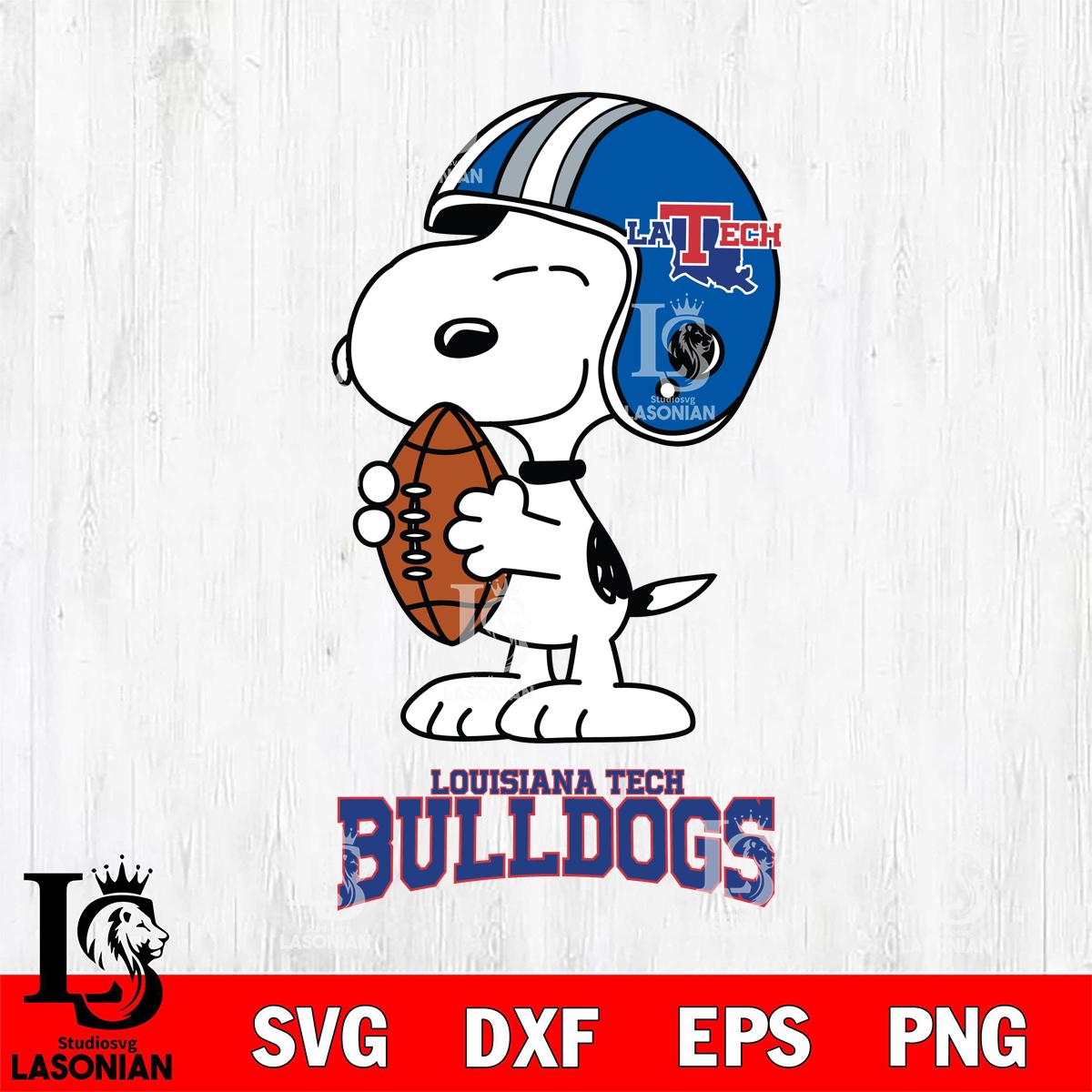 Louisiana Tech Bulldogs Snoopy Rugby – lasoniansvg