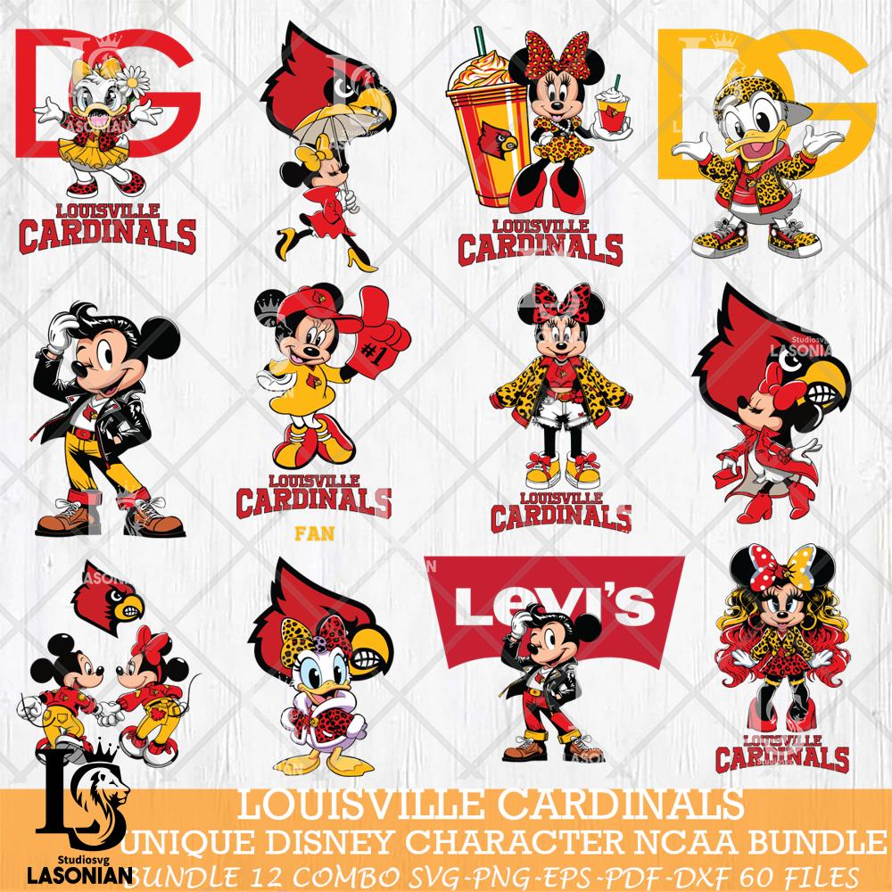 Louisville Cardinals Disney character NCAA Bundle 12 – lasoniansvg