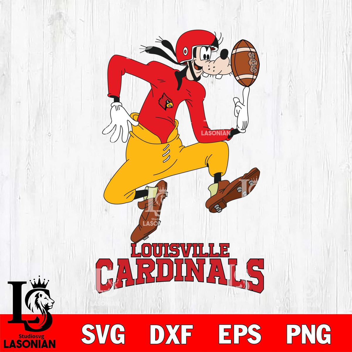 Louisville Cardinals Goofy Circus Football – lasoniansvg