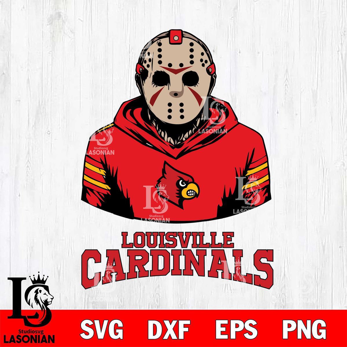 Louisville Cardinals Jason Voorhees 4 – lasoniansvg