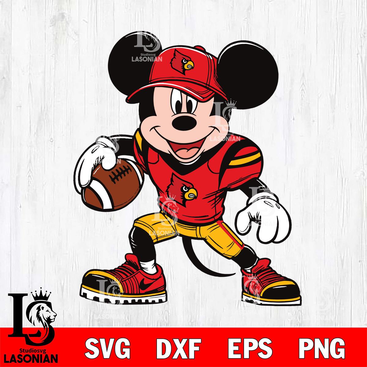 Louisville Cardinals Mickey Mouse – lasoniansvg