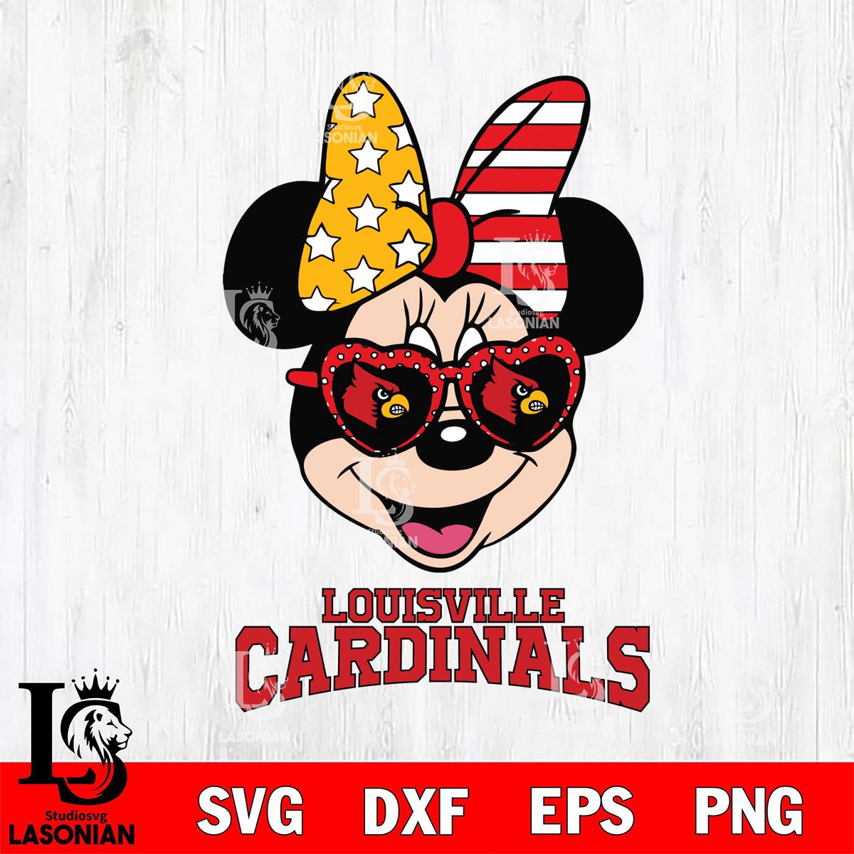 Louisville Cardinals Minnie Mouse Love 2 – lasoniansvg