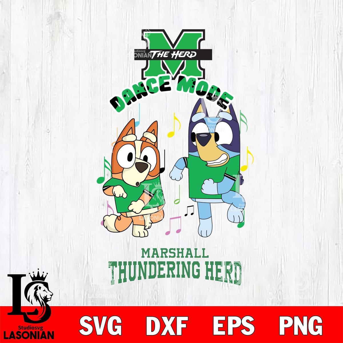 Marshall Thundering Herd Bluey Bingo Dance Mode – lasoniansvg