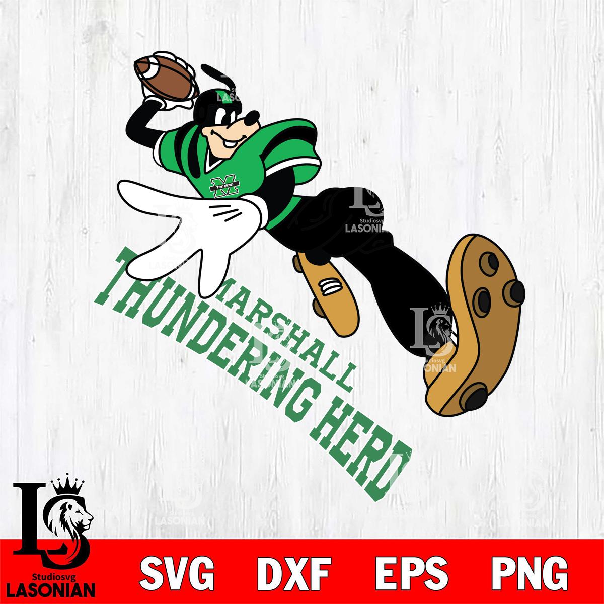 Marshall Thundering Herd Goofy rugby player – lasoniansvg