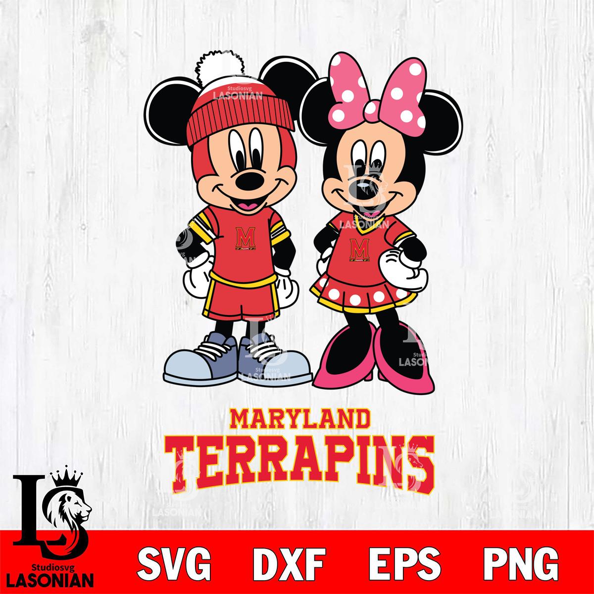 Maryland Terrapins Mickey Minnie Mouse Pink – lasoniansvg