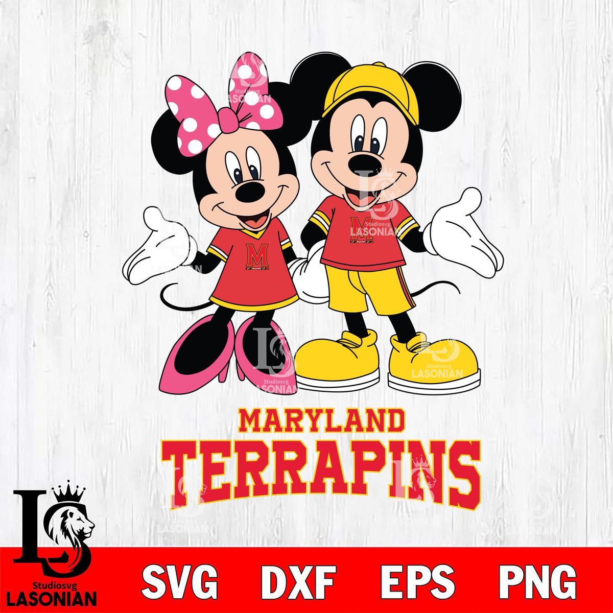 Maryland Terrapins Mickey Minnie Mouse Sport – lasoniansvg