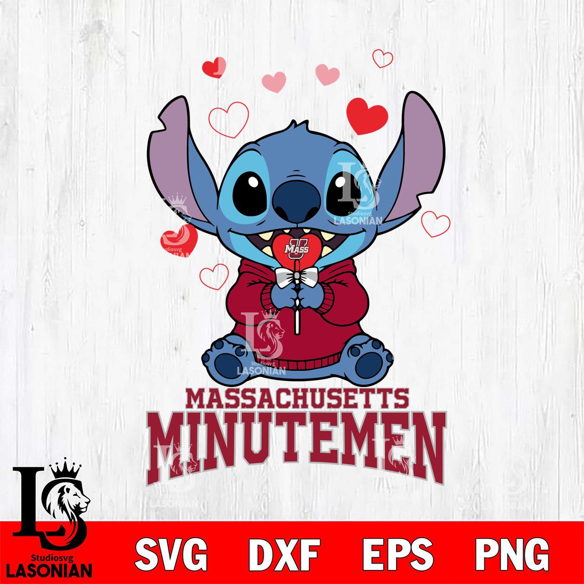 Massachusetts Minutemen Stitch sucette Digital Download, NCAA SVG DXF ...