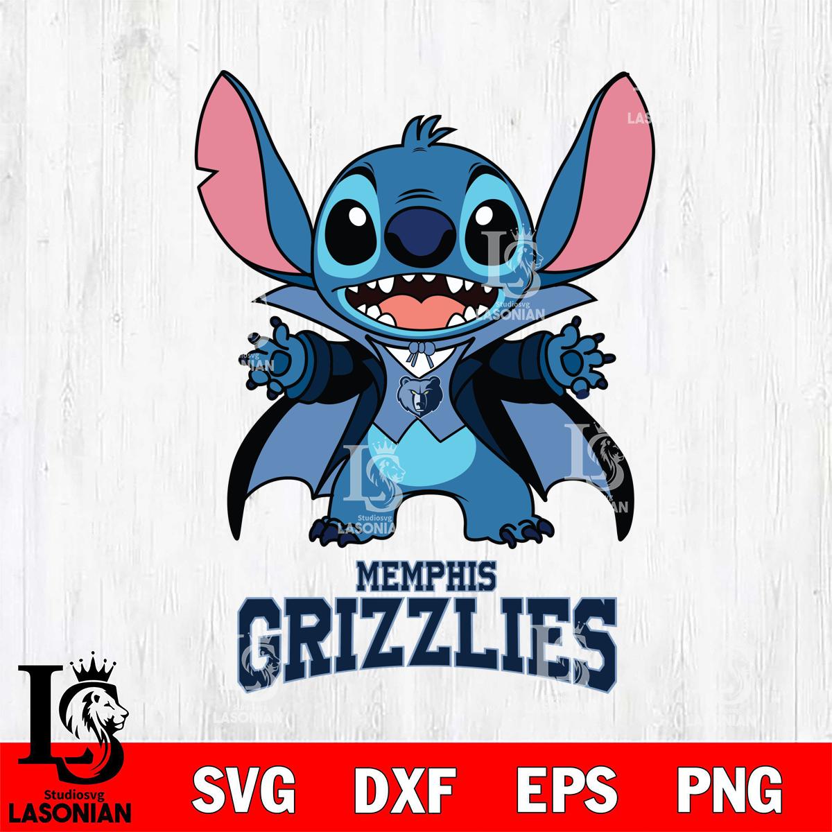 Memphis Grizzlies Stitch Vampire halloween – lasoniansvg