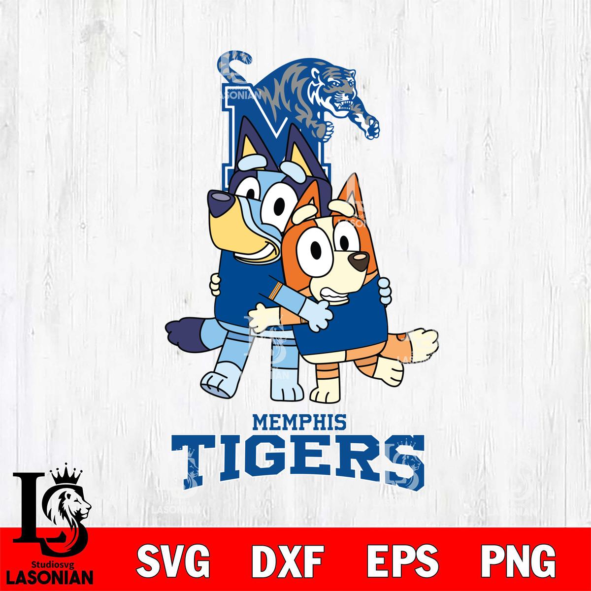 Memphis Tigers Bluey & Bingo 3 – lasoniansvg