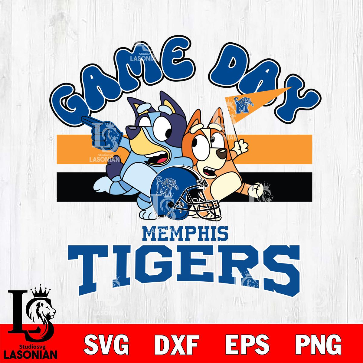 Memphis Tigers Bluey & Bingo 9 – lasoniansvg