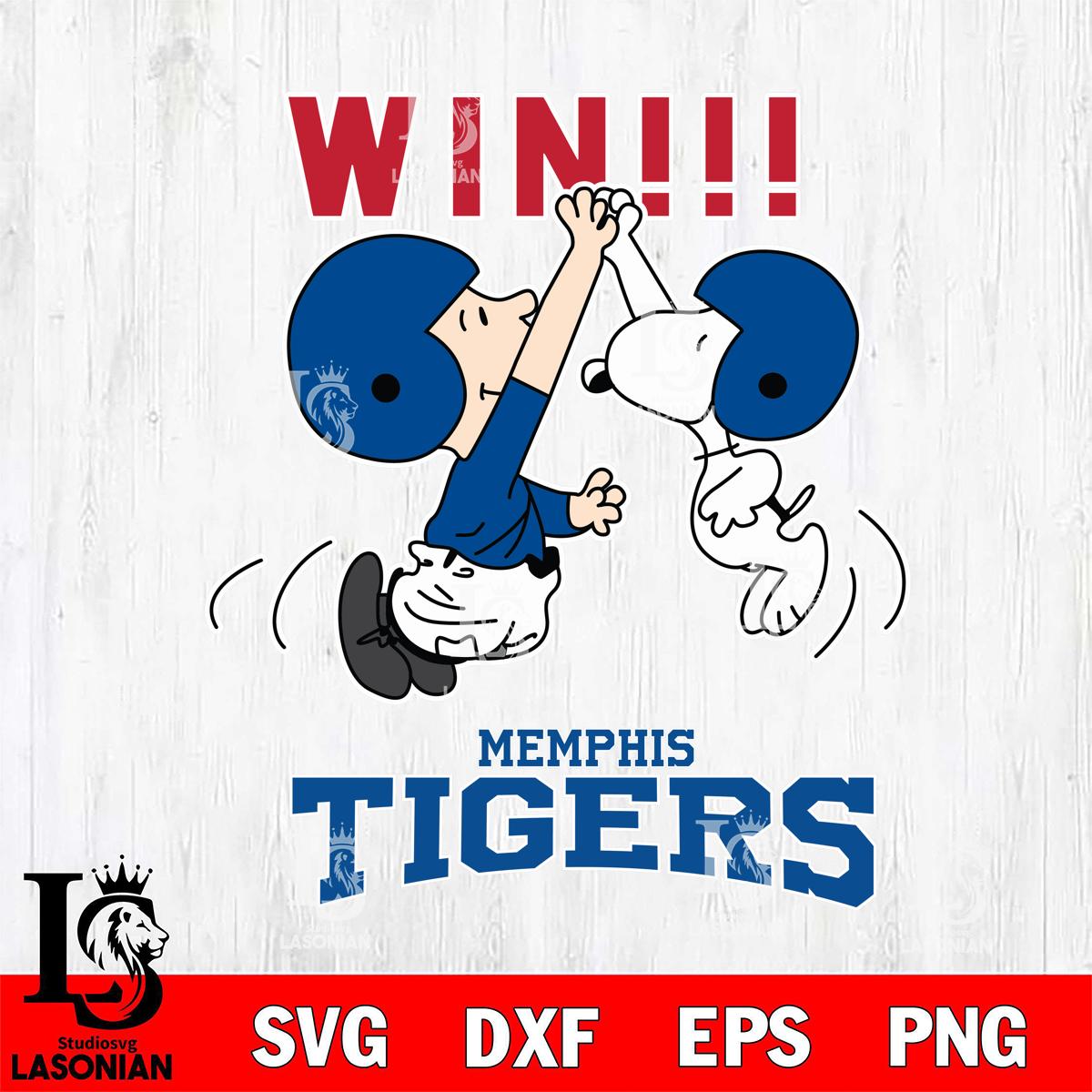 Memphis Tigers Charlie Brown and Snoopy Win – lasoniansvg