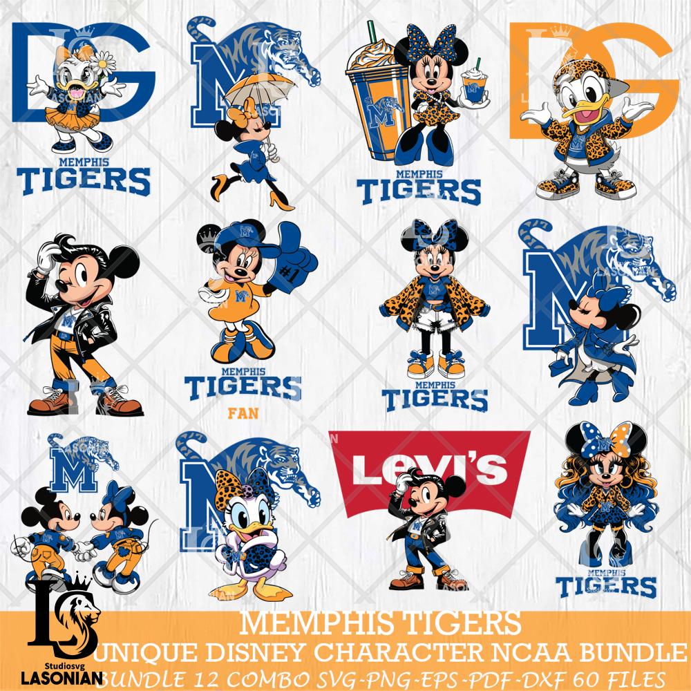 Memphis Tigers Disney character NCAA Bundle 12 – lasoniansvg