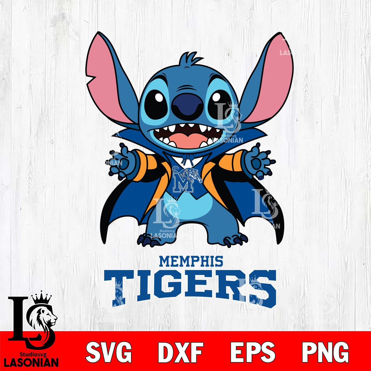Memphis Tigers Stitch Vampire halloween – lasoniansvg
