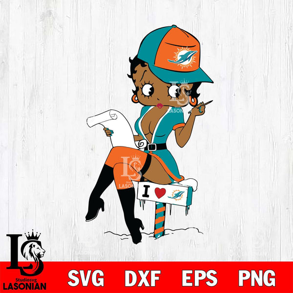 Miami Dolphins Betty Boop Sexy Fan SVG – lasoniansvg