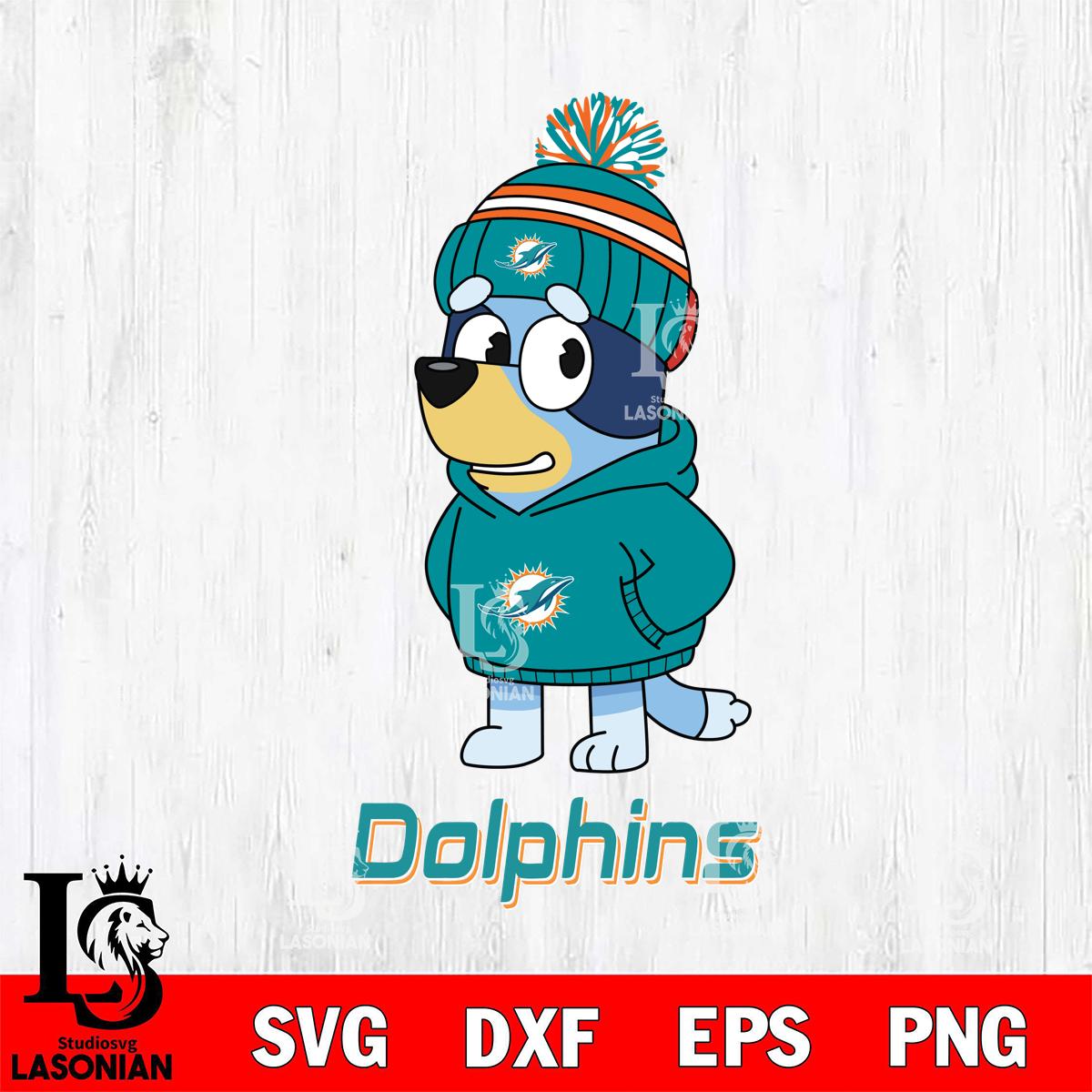 Miami Dolphins Bluey Hoodie rugby – lasoniansvg