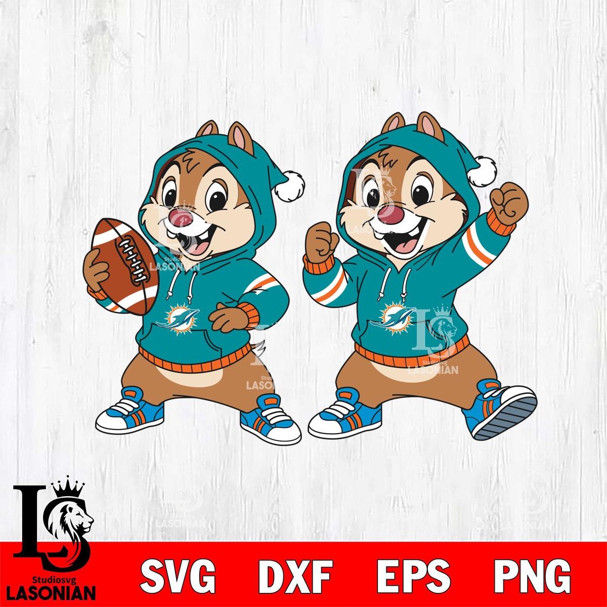 Miami Dolphins Chip và Dale Football – lasoniansvg