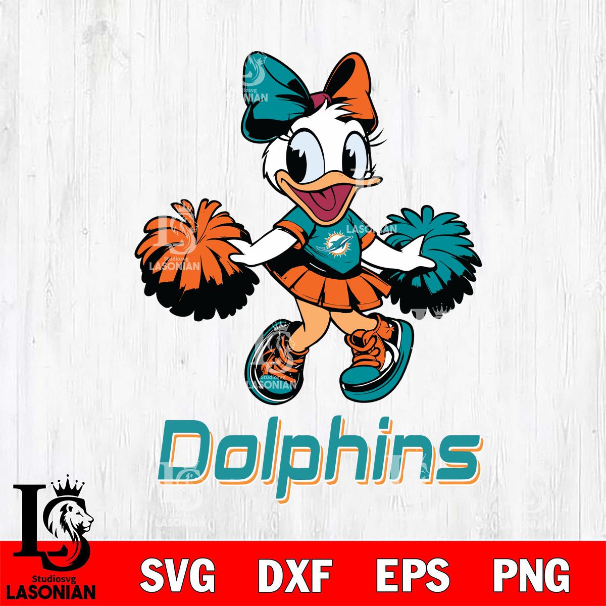 Miami Dolphins Daisy Duck Cheerleader Disney – lasoniansvg