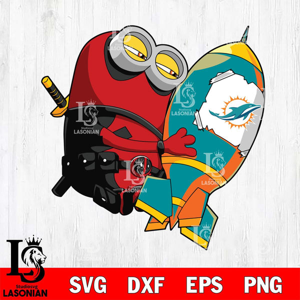 Miami Dolphins Deadpool Minion Marvel – lasoniansvg