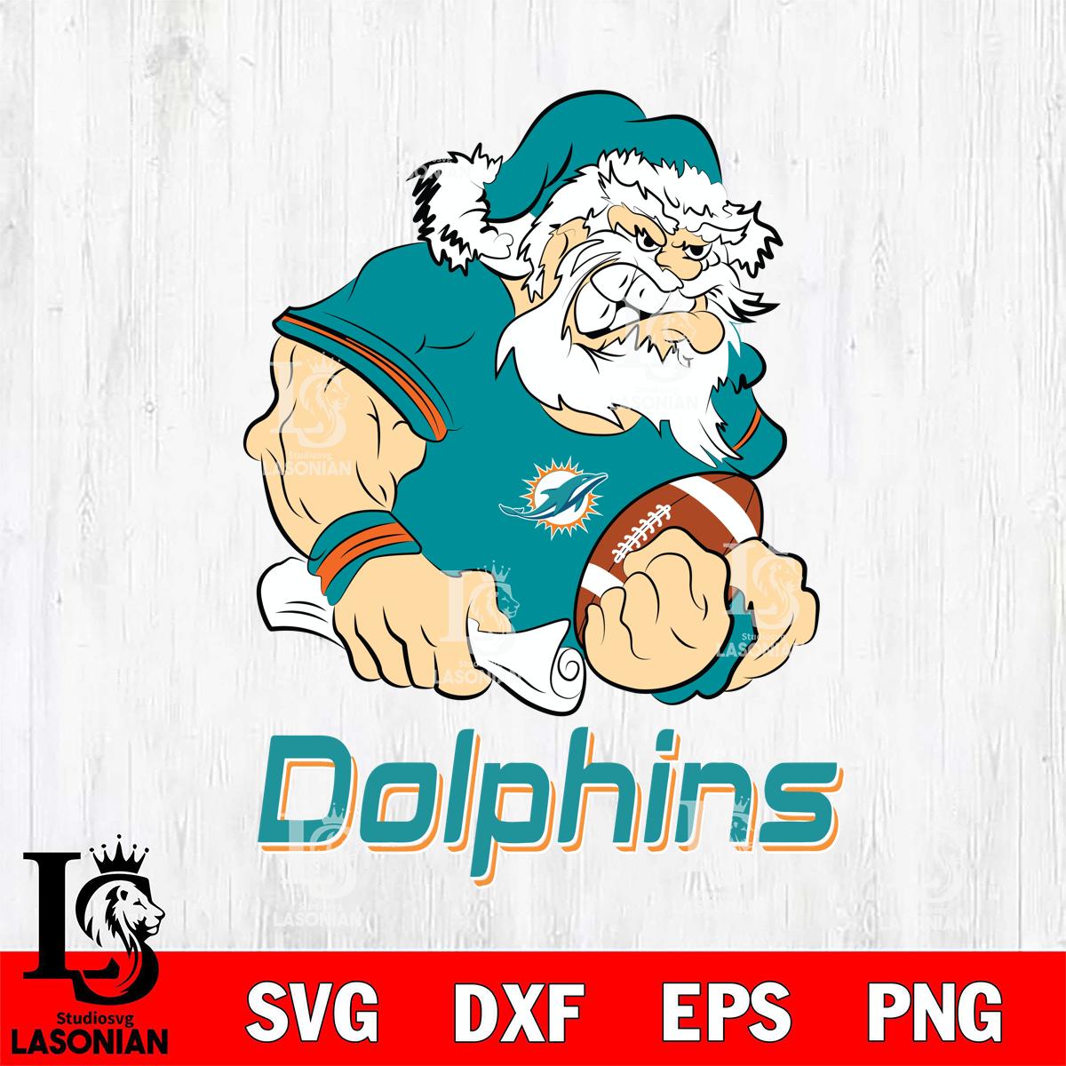 Miami Dolphins Santa Claus Angry – lasoniansvg