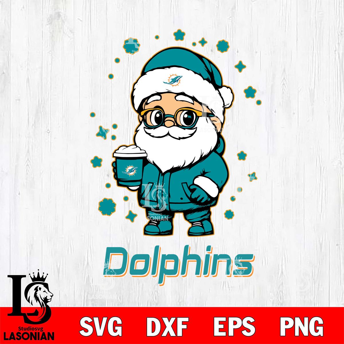 Miami Dolphins Santa Claus Coffe – lasoniansvg