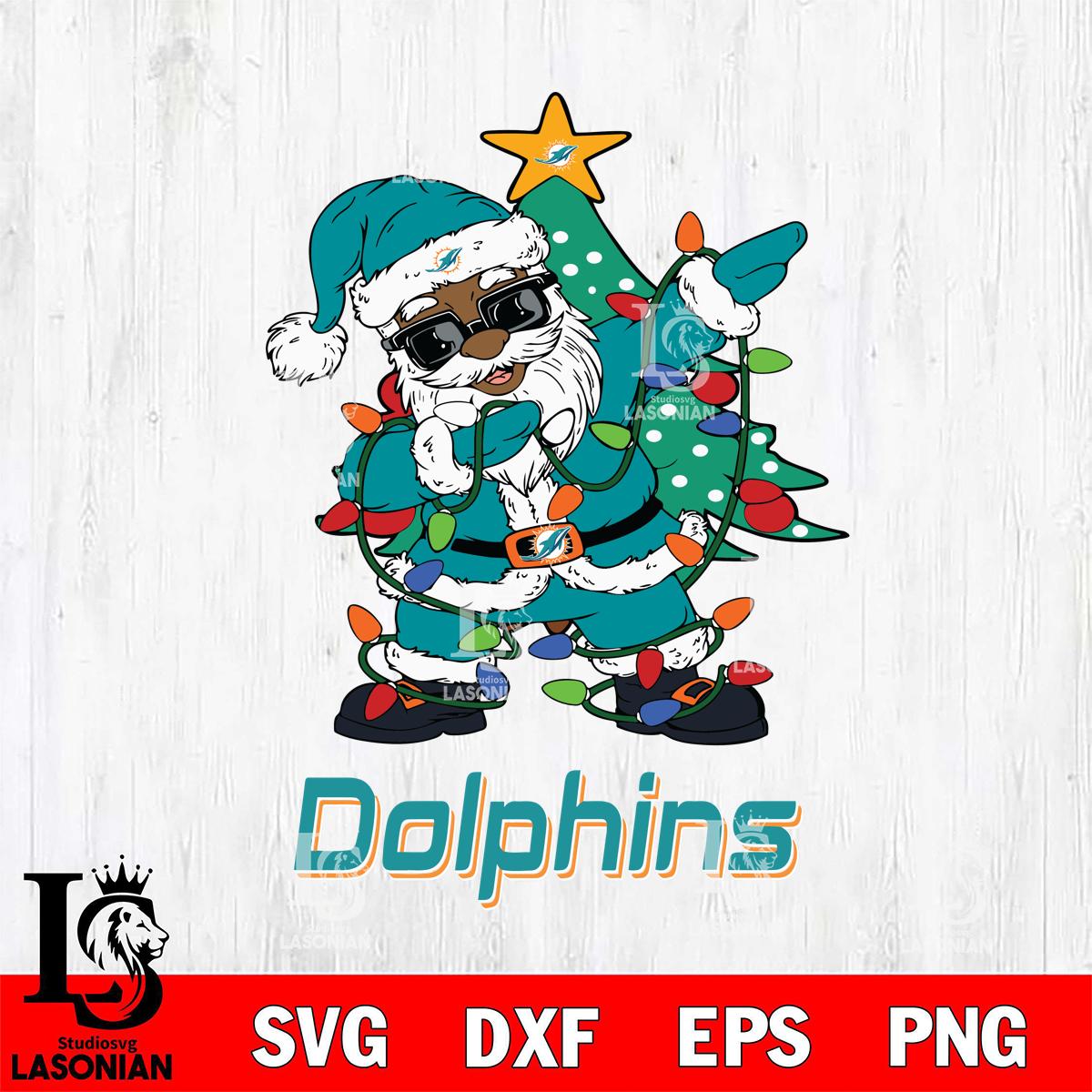 Miami Dolphins Santa Claus Ugly Christmas – lasoniansvg