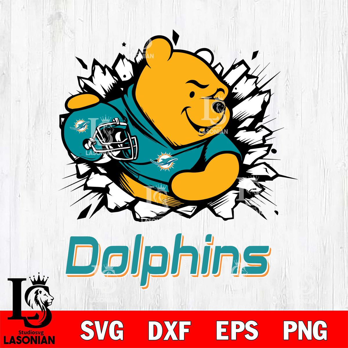 Miami Dolphins Winnie The Pooh NFL – lasoniansvg