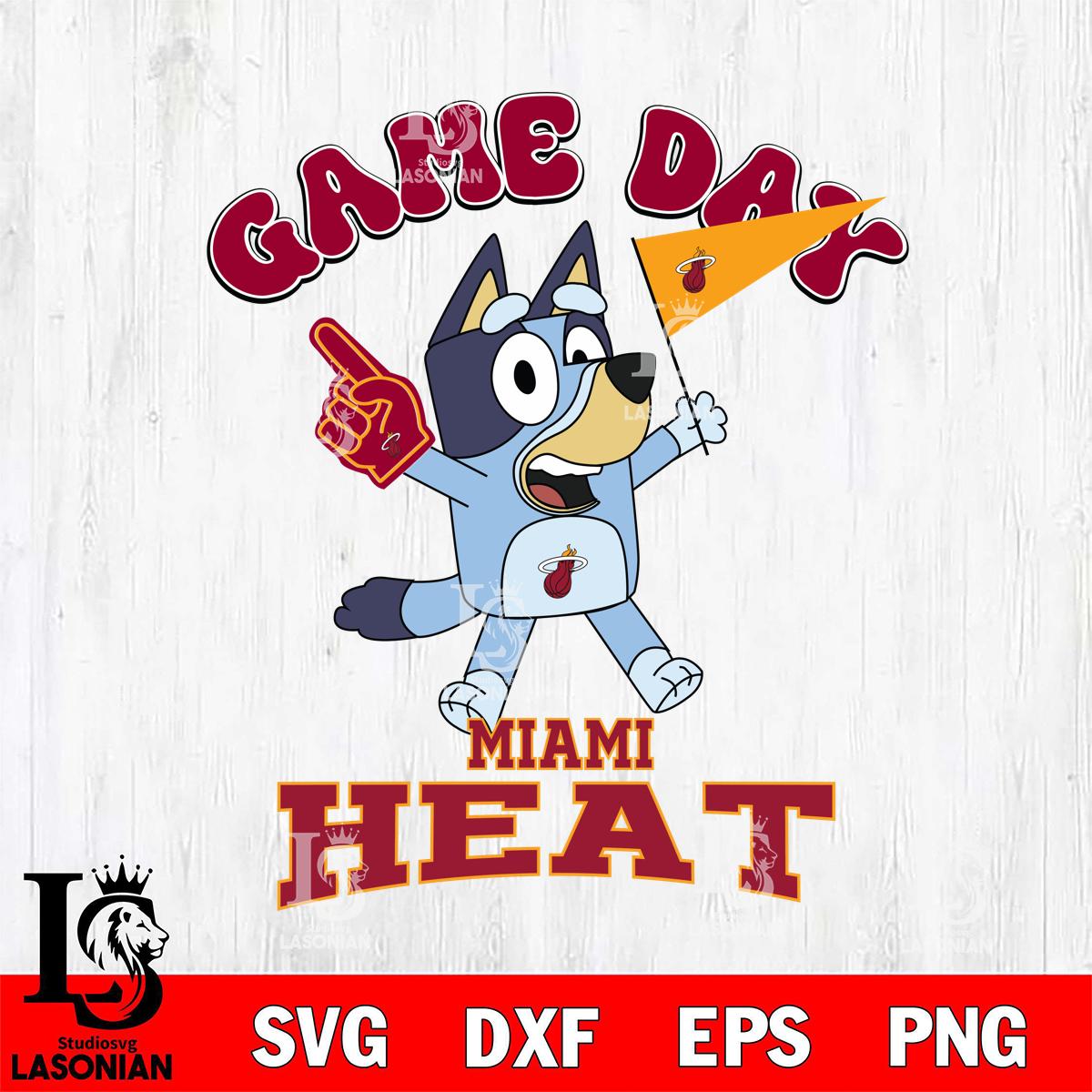 Miami Heat Bluey Game Day – lasoniansvg