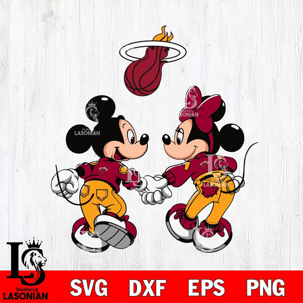 Miami Heat Fan Minnie And Mickey Love – lasoniansvg