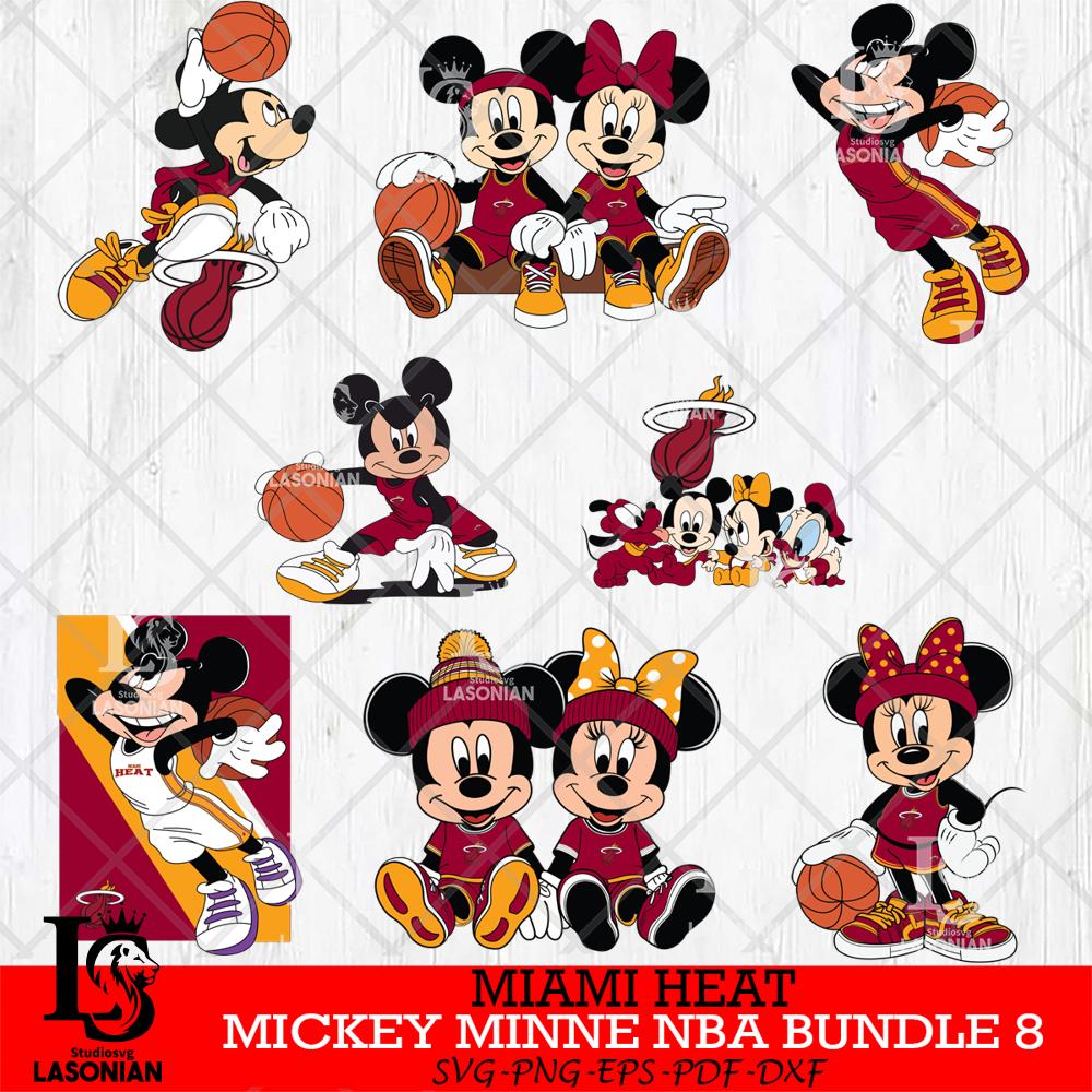 Miami Heat Mickey Minne NBA Bundle 8 SVG – lasoniansvg