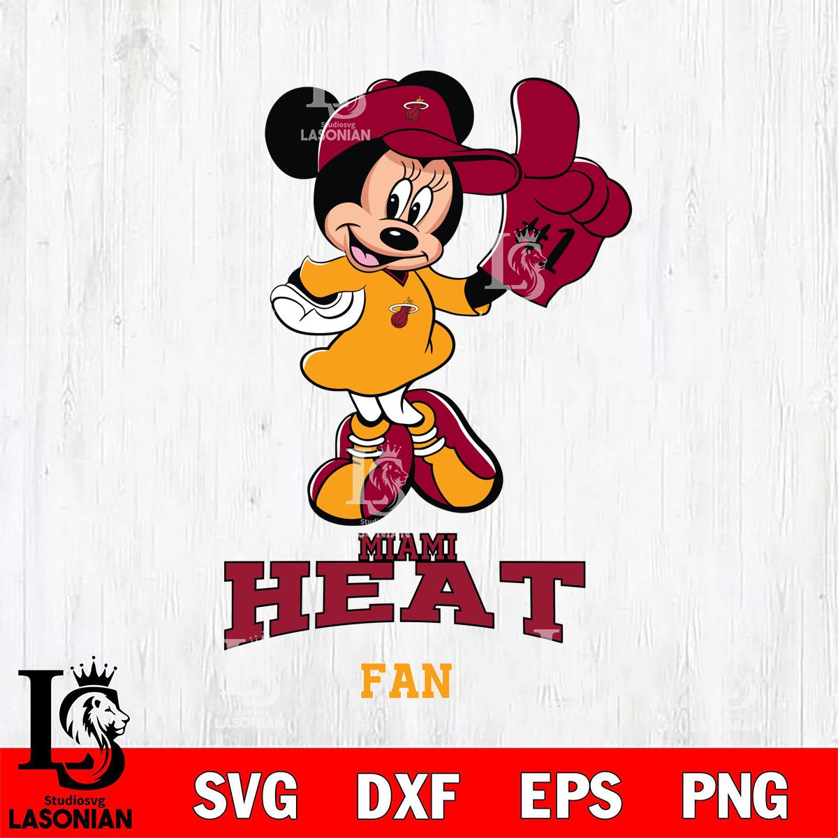 Miami Heat #1 Fan Minnie Mouse – lasoniansvg