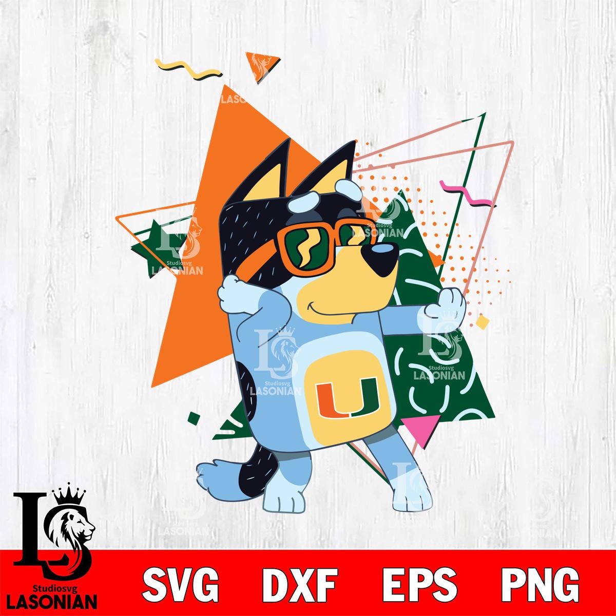 Miami Hurricanes Bluey 4 – lasoniansvg