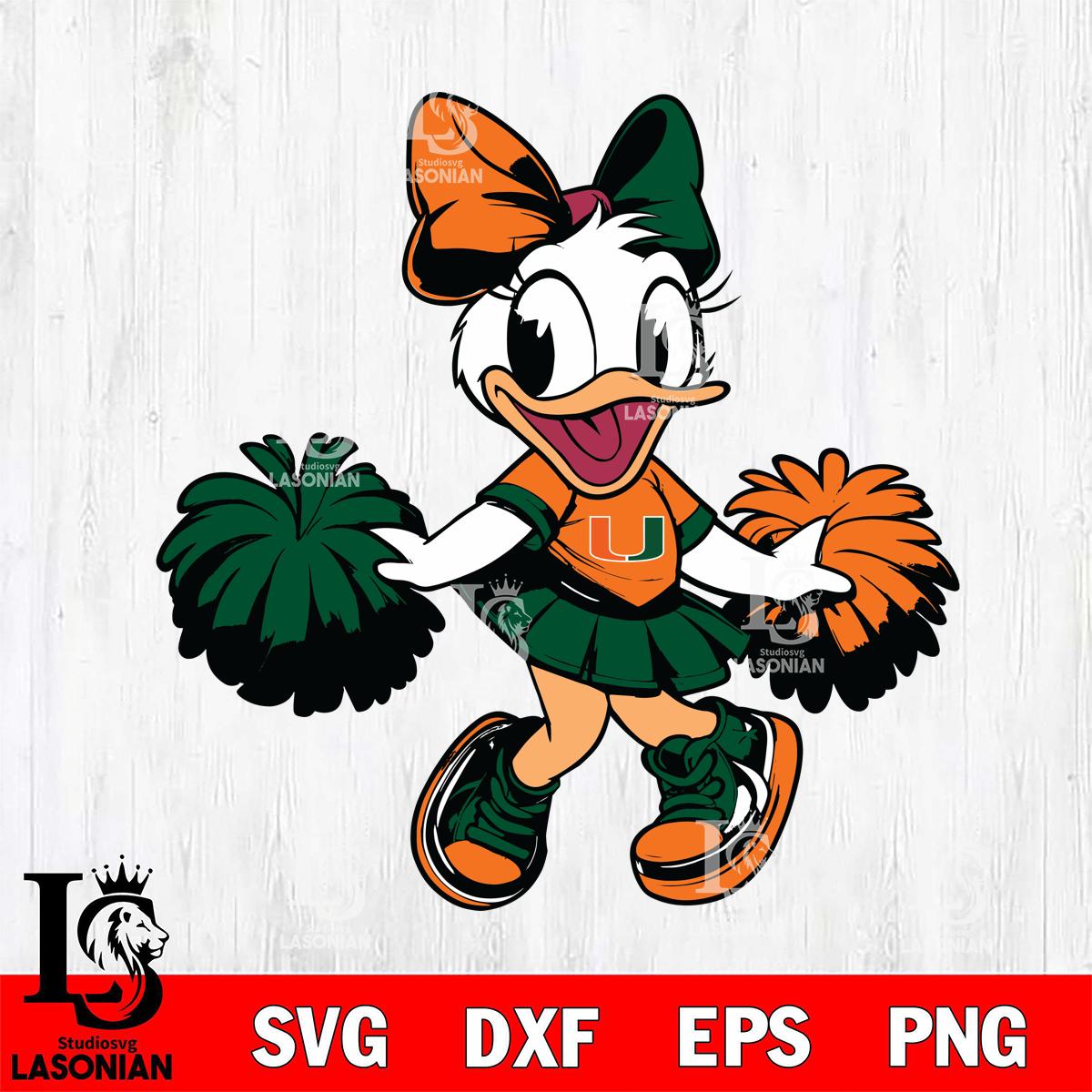 Miami Hurricanes Daisy Duck Cheerleader – lasoniansvg